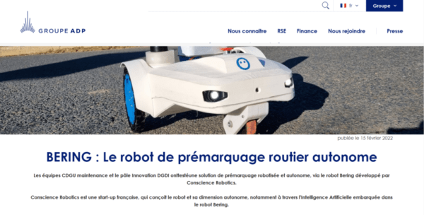 Bering prend son envol à Roissy Charles-De-Gaulle - Conscience Robotics